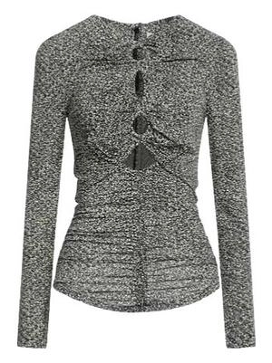 ISABEL MARANT ÉTOILE Isabel Marant Floral-Print Gathered V-Neck Long-Sleeve Top