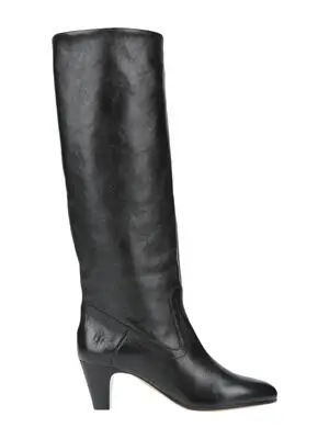 MAISON MARGIELA Round Toe Block Heel Leather Boots - Black