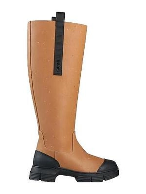 GANNI Ganni Knee High Rubber Boots With Logo Detail