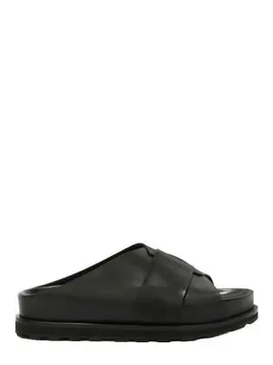 JIL SANDER Cross-strap Open-toe Slides - Black