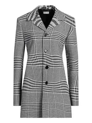 Burberry Prince Of Wales Check Flannel Blazer - Gray