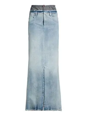MAISON MARGIELA Maison Margiela Light Wash Denim Umbrella Skirt