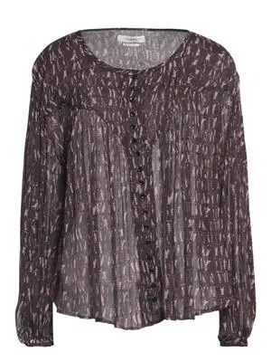 Isabel Marant Étoile Printed Long-sleeved Button-up Cover-up - Black
