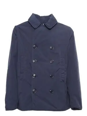 Aspesi Double-breasted Lapel Jacket - Blue