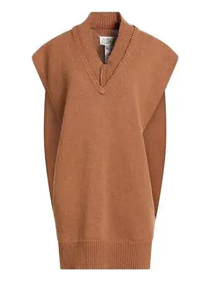 MAISON MARGIELA Sleeveless V-neck Knit Jumper - Brown