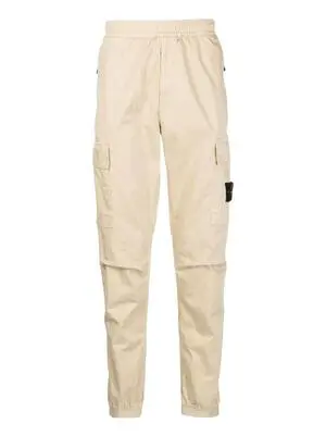 Stone Island Tapered-leg Cargo Trousers - Beige