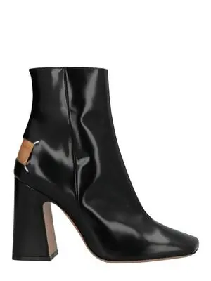 MAISON MARGIELA Maison Margiela Two-Tone Genuine Leather Ankle Boots Black
