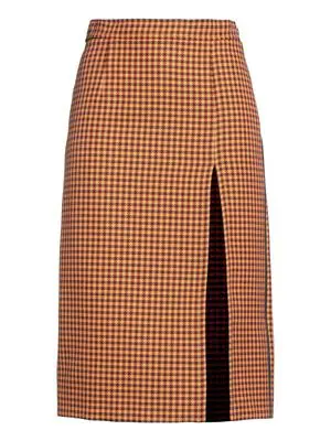 MARNI Marni Plaid Wool-Blend Midi Skirt