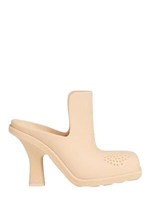 Burberry Suede Shearling Slippers - Nude