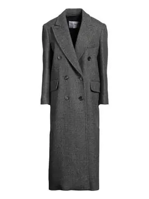 MAX MARA Max Mara Herringbone Tweed Long Double-Breasted Coat