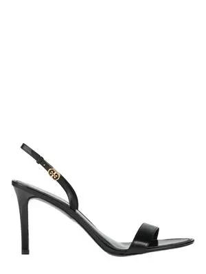Tory Burch Slingback Stiletto Heel Sandals - Black