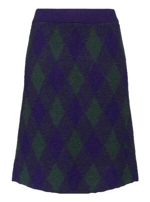 Burberry Argyle Midi Skirt - Black
