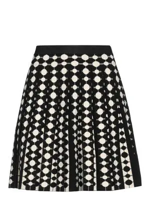 Tory Burch Pleated Knit Mini Skirt - Black
