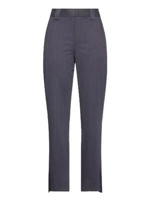 GANNI Pinstriped Tailored Stretch Trousers - Black