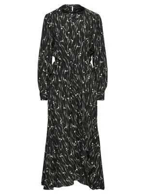 ISABEL MARANT ÉTOILE Isabel Marant Two-Tone V-Neck Long-Sleeve Dress
