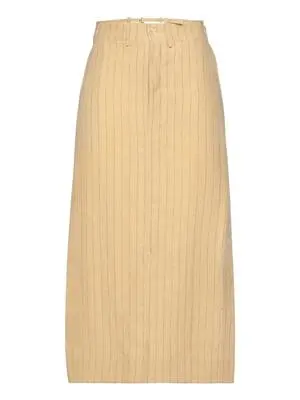 Jacquemus Striped Woven Maxi Skirt - Nude