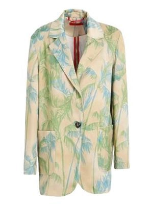 MAXCO. MAX&Co. Single-Breasted Tropical Print Blazer