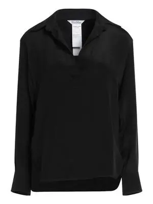 Max Mara Long-sleeved V-neck Cover-up - Black