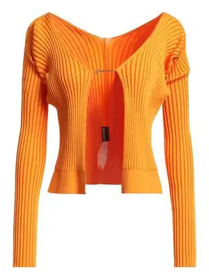 Jacquemus Jacquemus Long Sleeve Ribbed Cardigan Orange