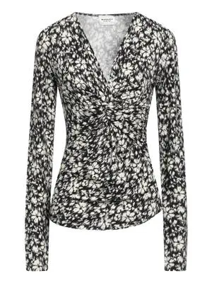 Isabel Marant Étoile Floral Print V-neck Long Sleeve Top - Gray