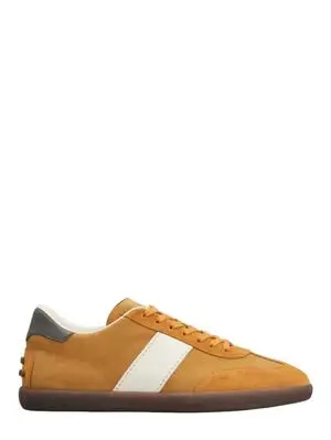 TOD'S Round Toe Lace-up Sneakers - Brown