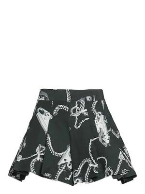 Burberry Pleated Shorts With Chain Print - Black