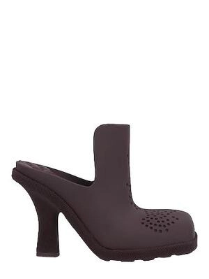 Burberry Burberry Rubber Mules With Appliqués Black