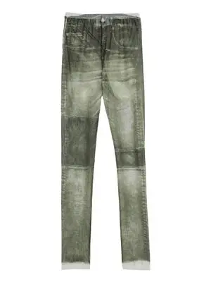 MAISON MARGIELA Two-tone Stretch Tulle Pants - Green