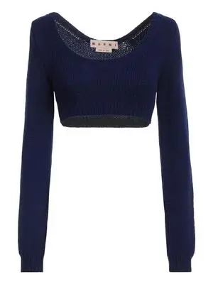 MARNI Marni Lightweight Wool Knit Cropped Sweater