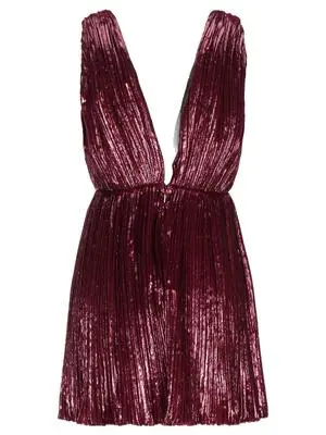 Saint Laurent Saint Laurent Brushed-Felt Dress Brown