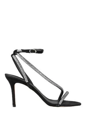 Isabel Marant Étoile Strappy High-heeled Sandals With Crystal Embellishments - Black