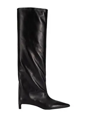 JIL SANDER Knee-high Pointed Toe Boots - Black