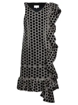 MAISON MARGIELA Polka Dot Sleeveless Dress - Black
