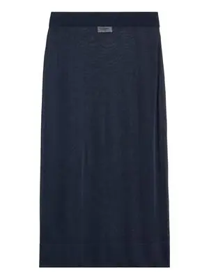 Saint Laurent Saint Laurent Knitted Pencil Skirt Black