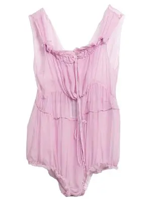 MAISON MARGIELA Sleeveless Chiffon Dress - Pink