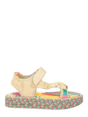 Farm Rio Woven Platform Espadrille Sandals - Nude