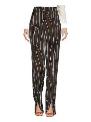 Marni Striped Crepe Pants - Black
