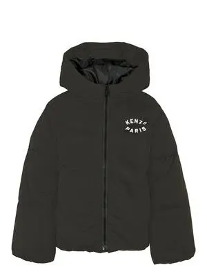 Kenzo Hooded Puffer Coat - Black