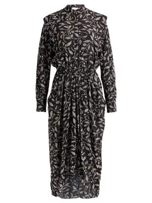 Isabel Marant Étoile Floral Print Midi Dress - Black
