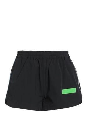GANNI Logo Patch Shorts - Black