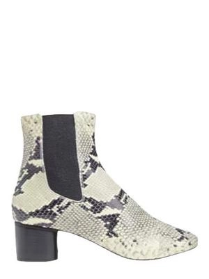 Isabel Marant Étoile Two-tone Leather Ankle Boots - Black