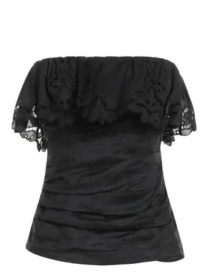 Isabel Marant Étoile Bandeau Wrap Top With Broderie Anglaise - Black