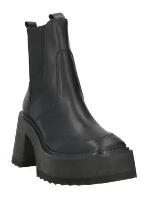 Farm Rio Chunky Platform Boots With Beaded Appliqu - Black