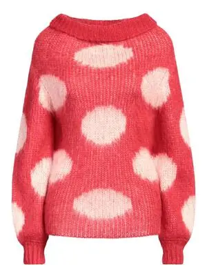 Marni Polka Dot Knit Sweater - Red