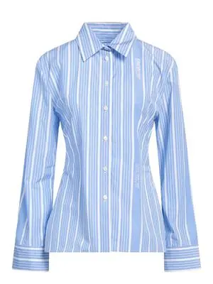 Jacquemus Striped Button-down Shirt With Classic Collar And Long Sleeves - Light Blue