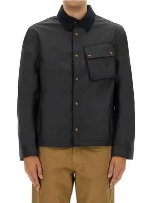 Belstaff Waxed Velvet-collar Jacket - Darknavy