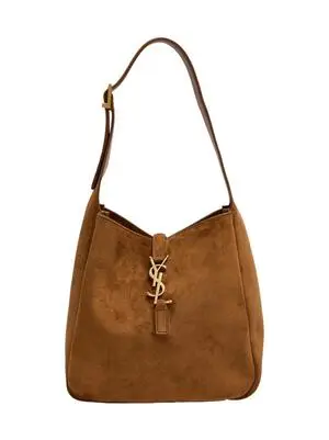 Saint Laurent Saint Laurent Le 5 À 7 Small Suede Hobo Bag Brown