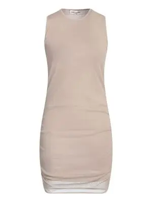 Saint Laurent Sleeveless Crewneck Bodycon Dress - Nude