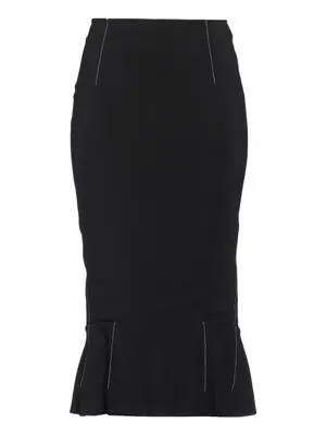 Marni Flared Skirt With Hook And Zip Fastening - Black