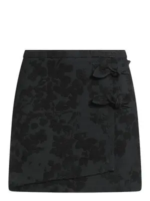 GANNI Ganni Jacquard Wrap Skirt Black